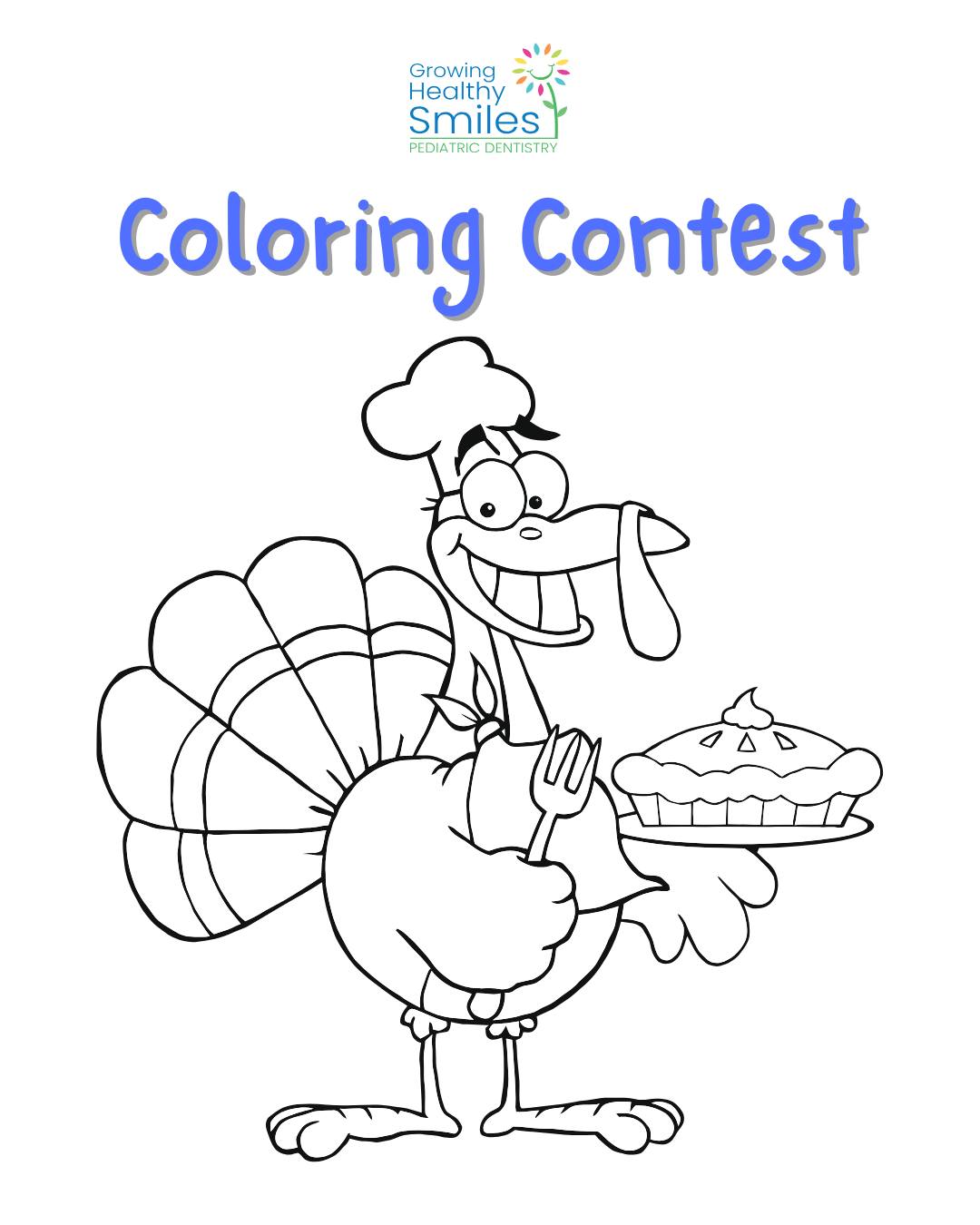 Turkey-Tooth Coloring Contest - Pediatric Dentistry Orange Park Dr ...